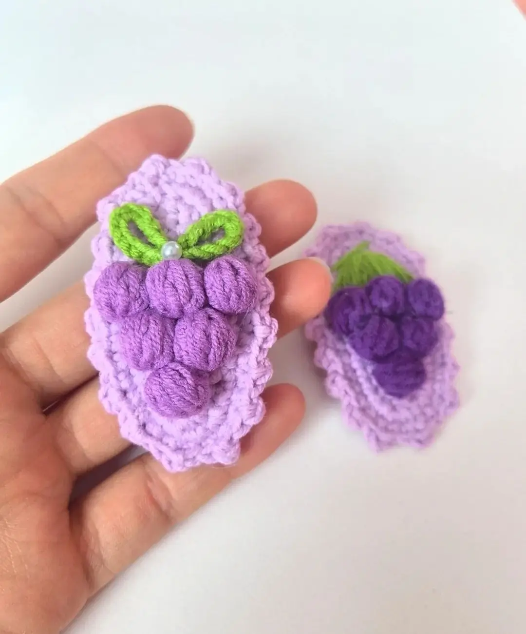 Grape Hair Pin Pattern - Free - Hooked On Hook